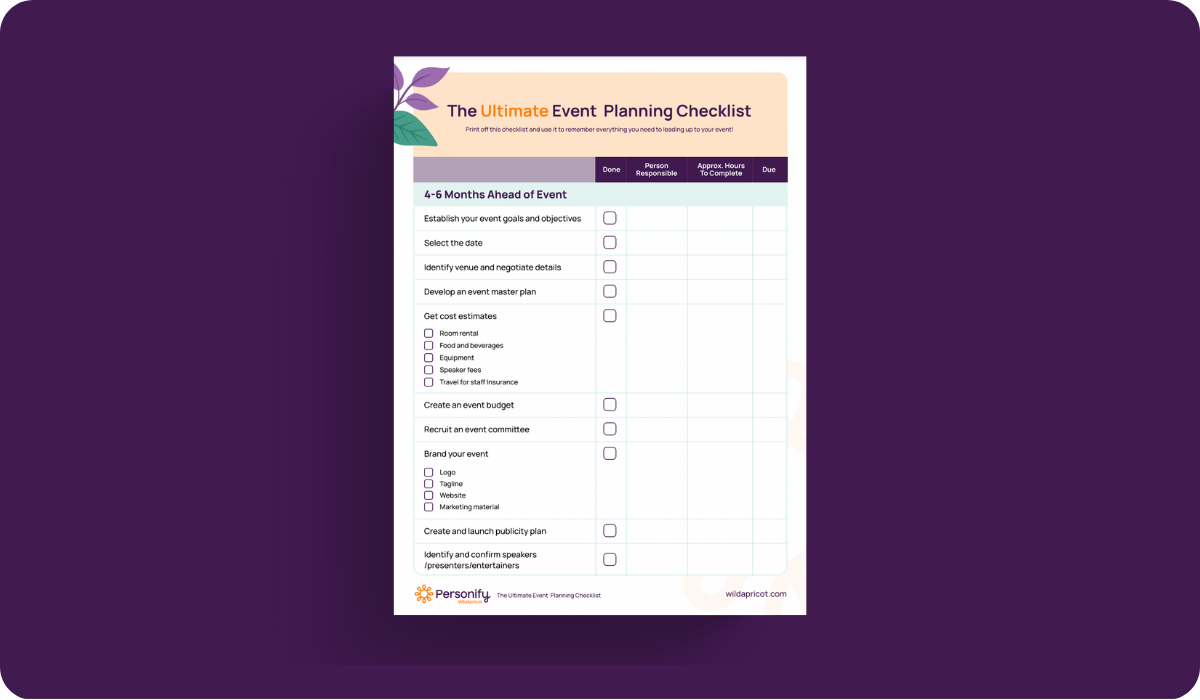 The Ultimate Event Planning Checklist | WildApricot